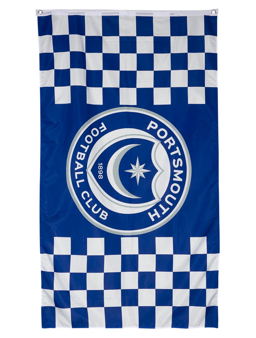 CHEQUERED MEGA FLAG - Portsmouth FC Online Store